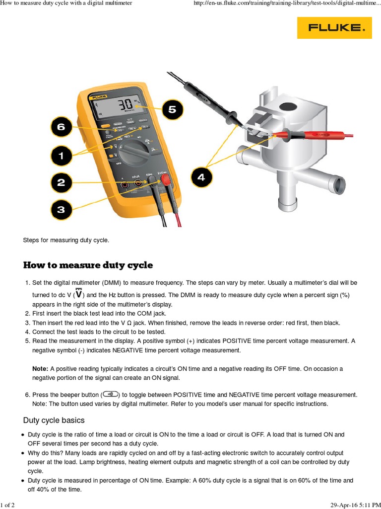 How To Measure Duty Cycle With A Digital Multimeter Manufactured Goods Electronic Engineering