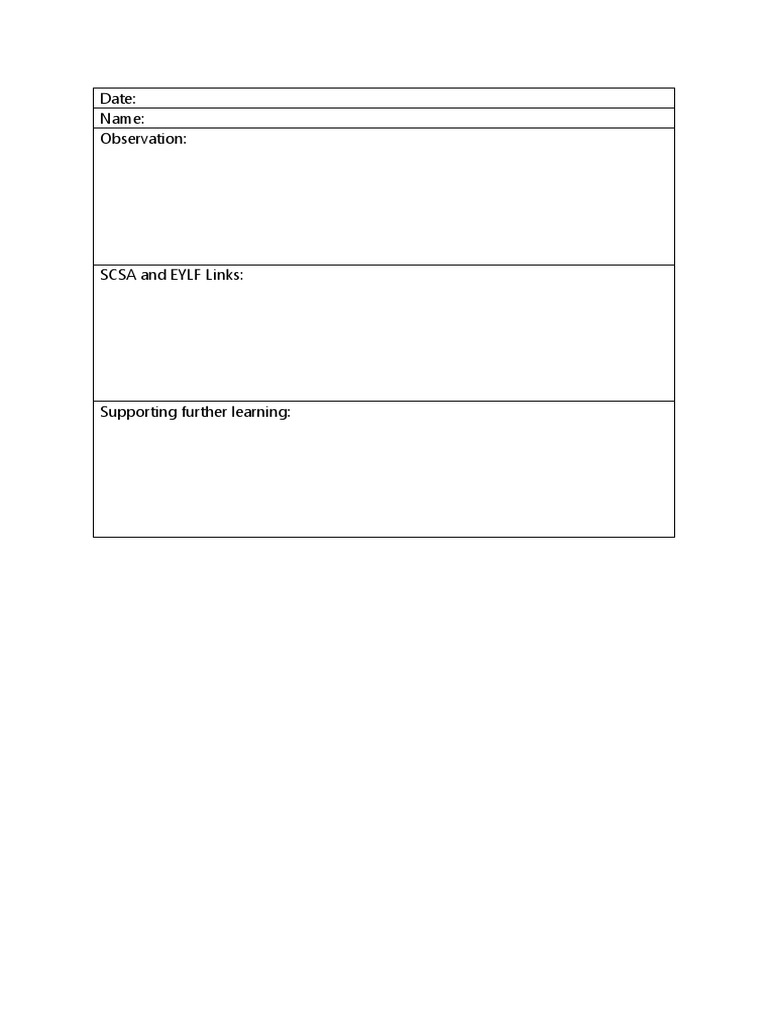 Observation Table | PDF