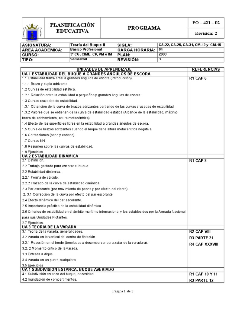 Teor A Del Buque II Doc 536ce811b8 | PDF | Embarcación | Buques