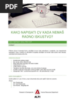 Kako Napisati CV (Biografiju) | PDF