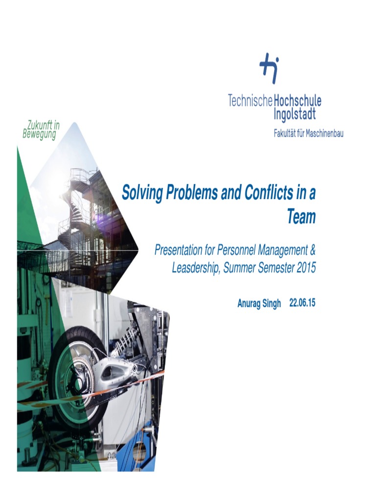 Solving Problems and Conflicts in A Team | PDF | Conflict (Process ...