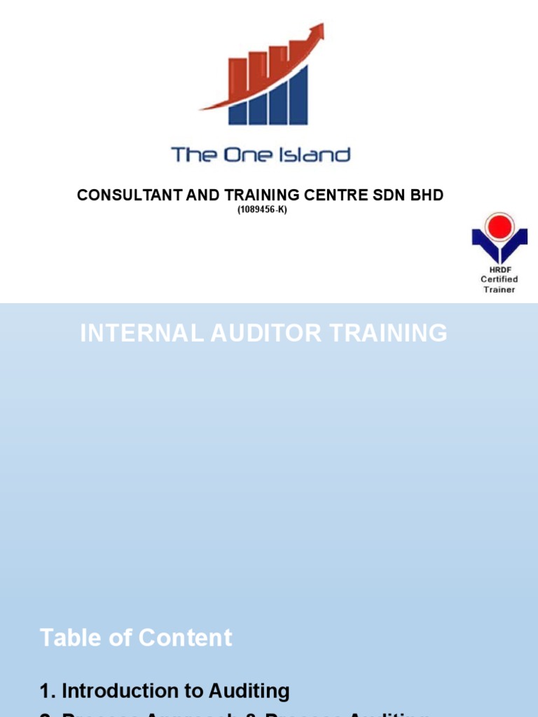 Presentation For Internal Auditor Training Rev.1 | PDF | Auditor's ...
