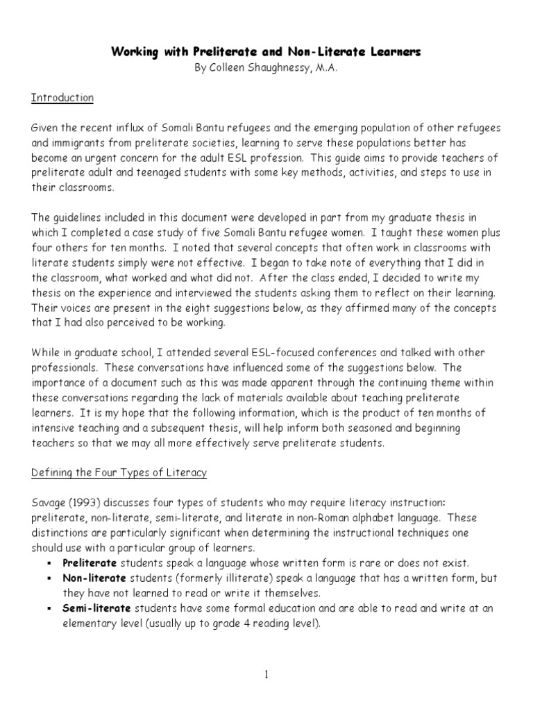 SHAUGHNESSY-Colleen - Working With Preliterate and Non-Literate ...