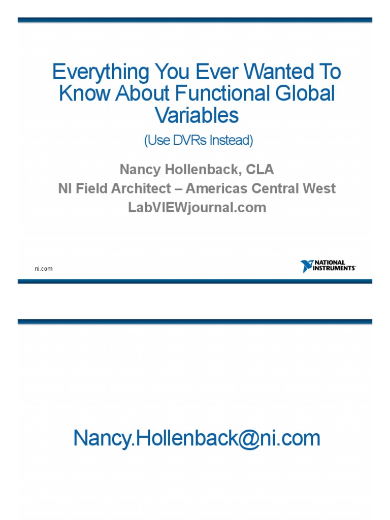 Everything You Ever Wanted To Functional Global Variables | PDF ... Everything You Ever Wanted To Functional Global Variables | PDF ...