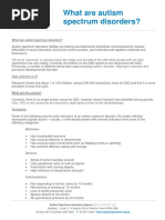 Autism Fact Sheet English | PDF | Autism Spectrum | Pervasive Developmental Disorders