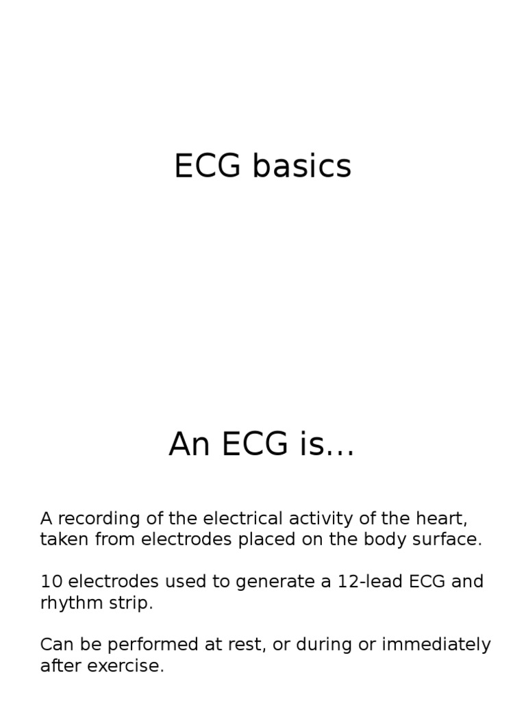 ECG Basics | PDF | Electrocardiography | Heart