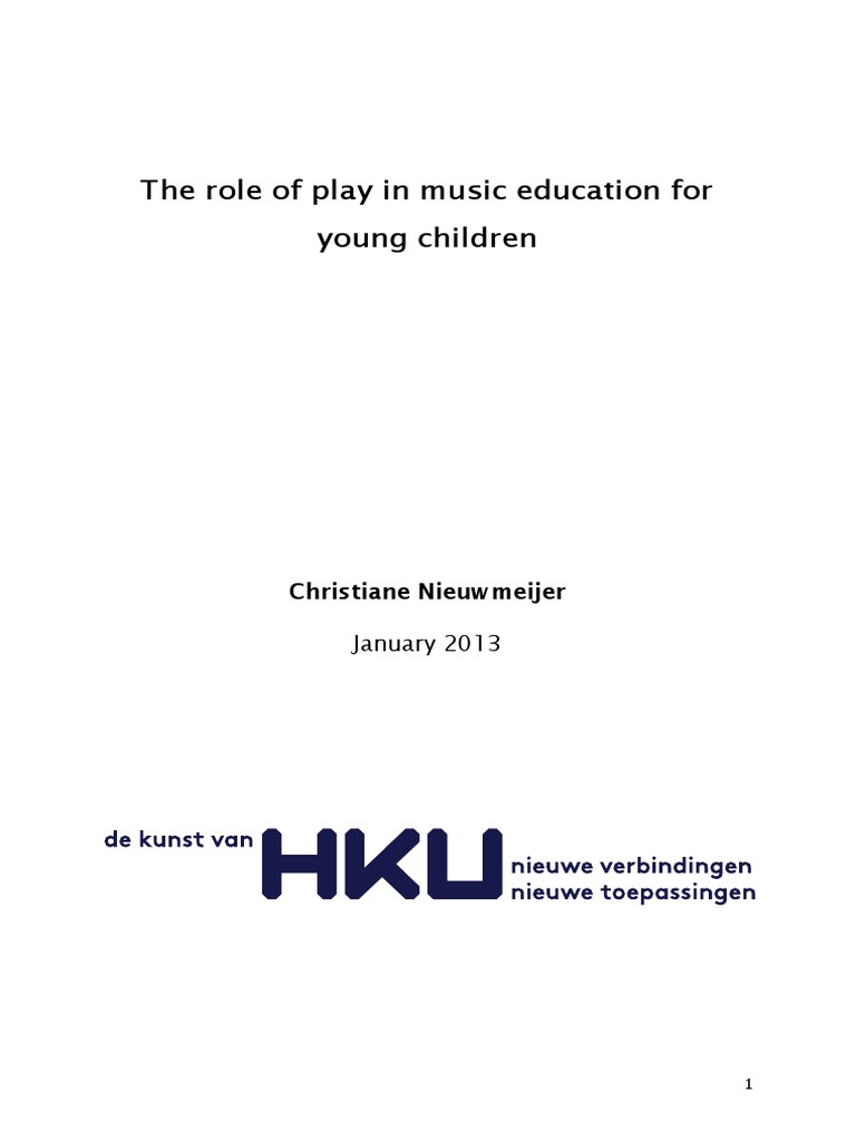 The Role of Play in Music Education For Young Children | PDF ...