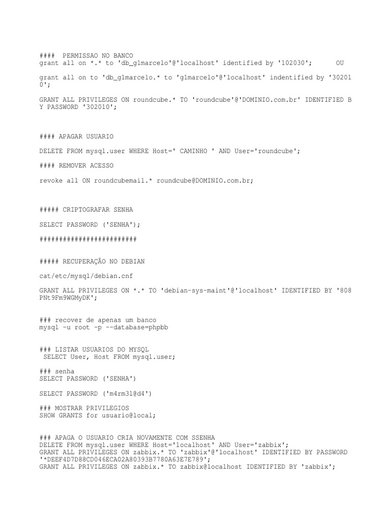 Comandos Mysql | PDF | Tecnologías de la información | Software de la ...