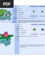 Pokedex Kanto: Primeira Geração Pokémon | PDF | Pokémon