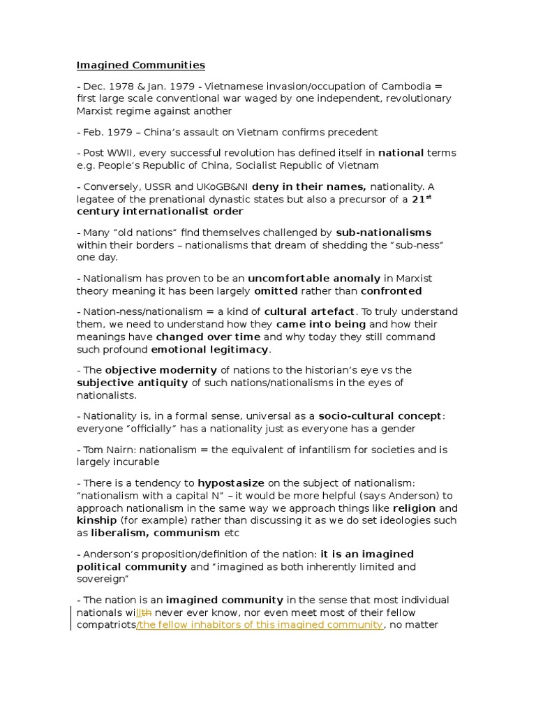 Imagined Communities | PDF | Nationalism | Nationality