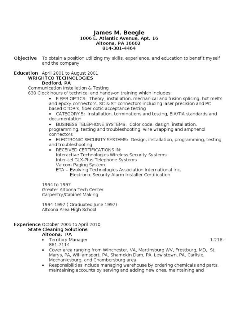 Resume of Jimmp79 | PDF