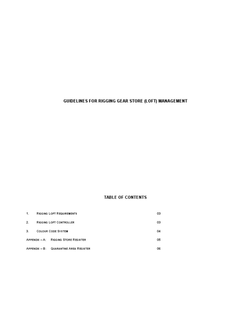 Rigging Gear Store Management Register | PDF | Business