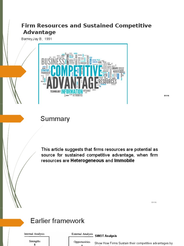 Firm Resources and Sustained Competitive Advantage | PDF | Competitive ...