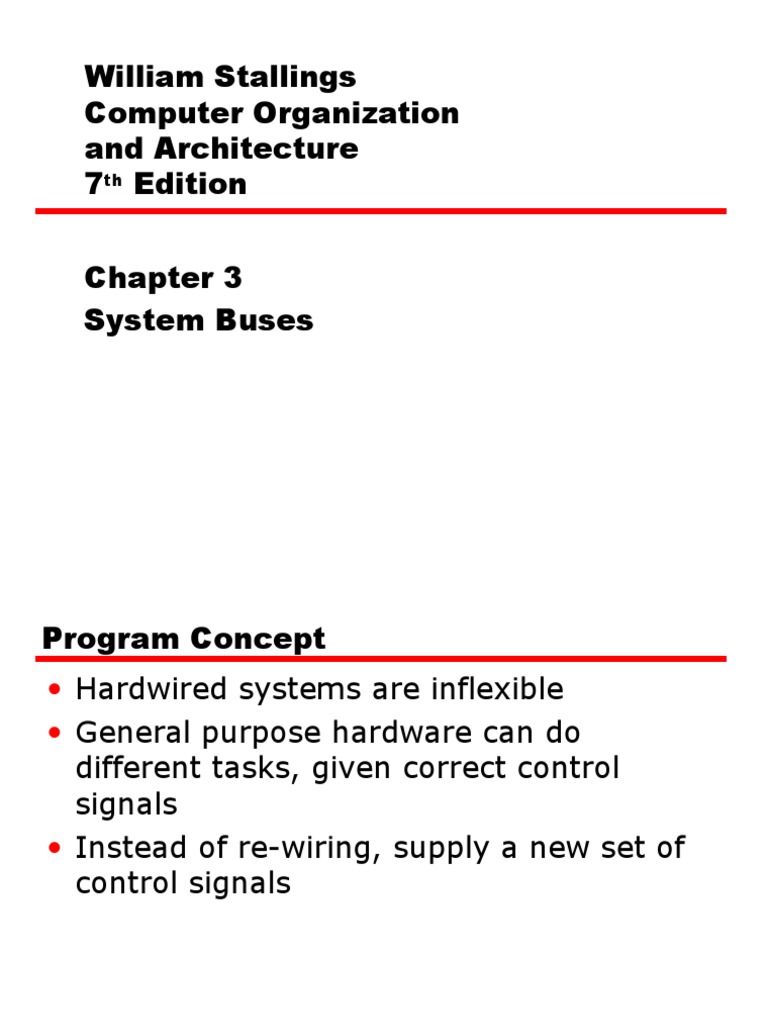 William Stallings Computer Organization and Architecture 7 Edition System Buses | PDF | Central ...