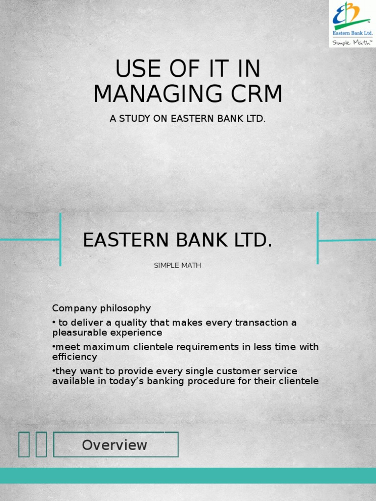 CRM Practices by EBL | PDF | Customer Relationship Management | Automated Teller Machine