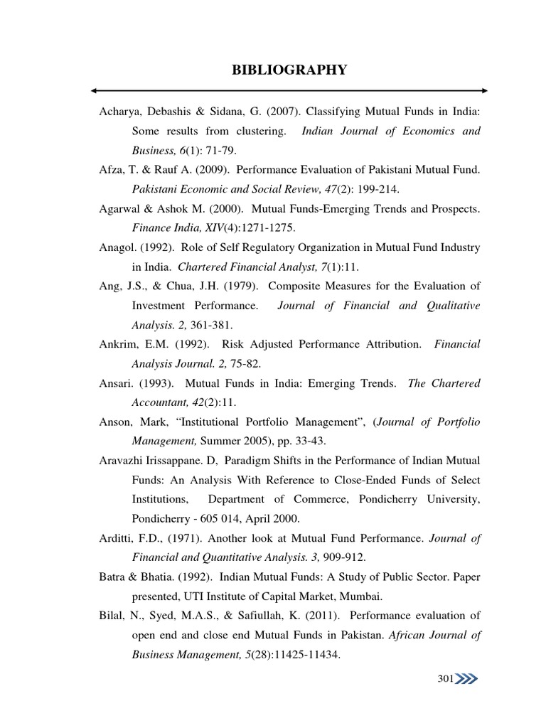 16 Bibliography | PDF | Investment Management | Mutual Funds