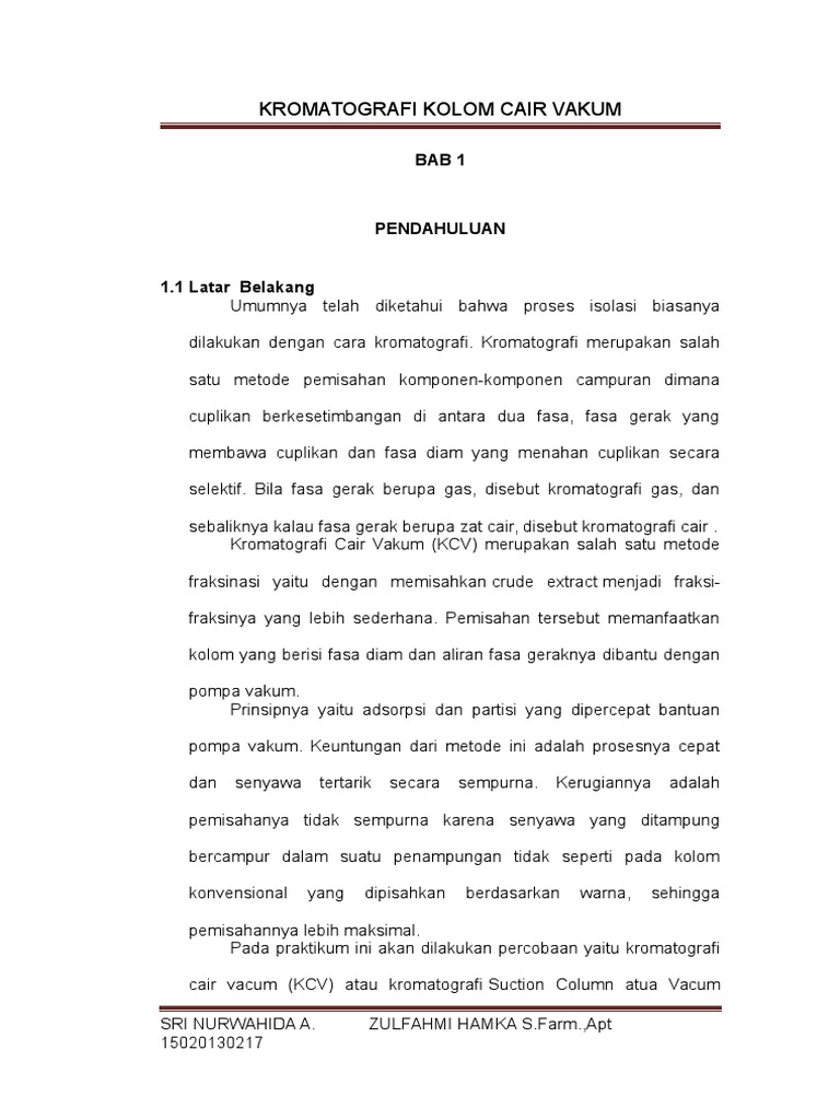 II. Laporan KCV | PDF