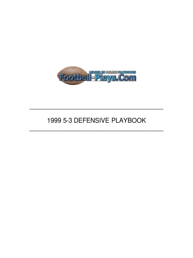 5-3 Defensive Playbook by Footballplays Com | PDF | American Football ...
