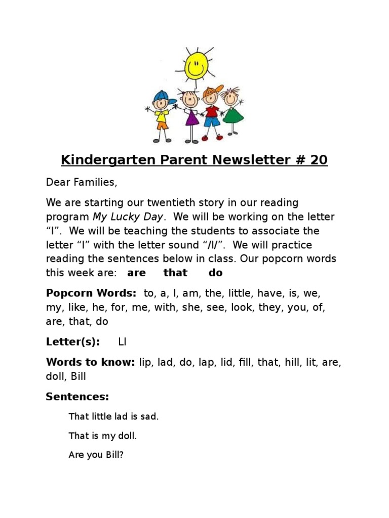 Parent Newsletter 20 | PDF | Language Arts & Discipline