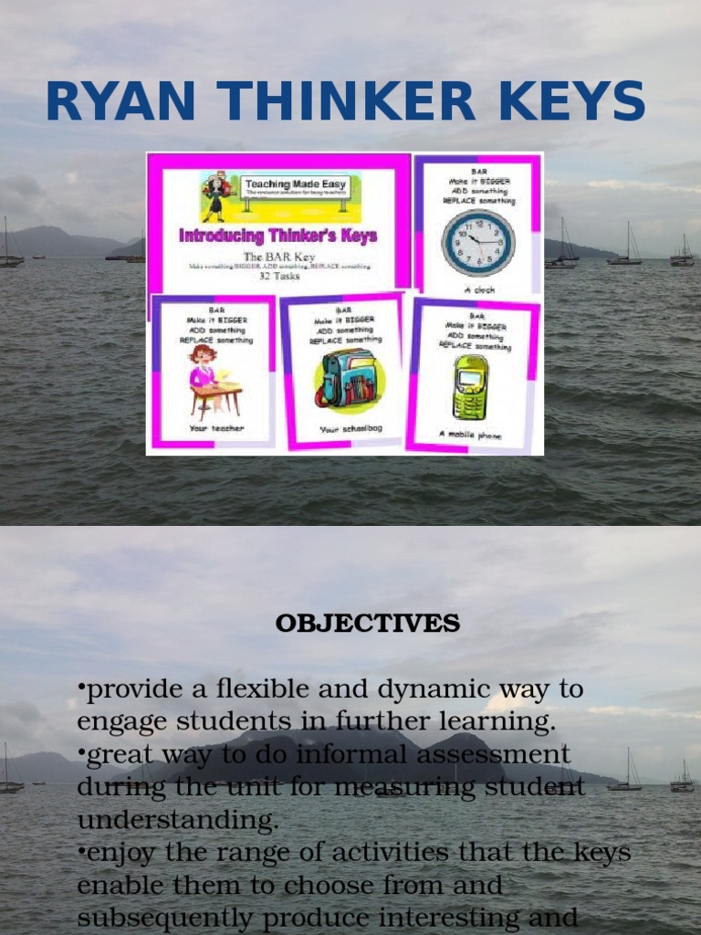 Presentation Ryan Thinker Keys | PDF | Reading Comprehension | Reading (Process)