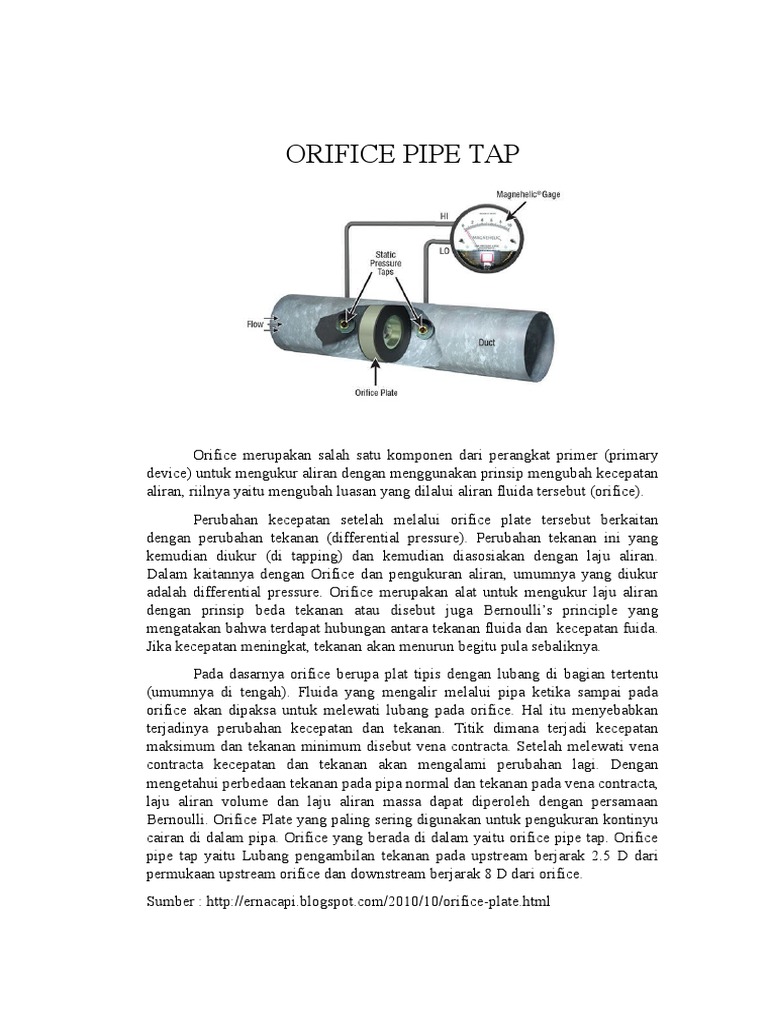 Orifice Pipe Tap | PDF