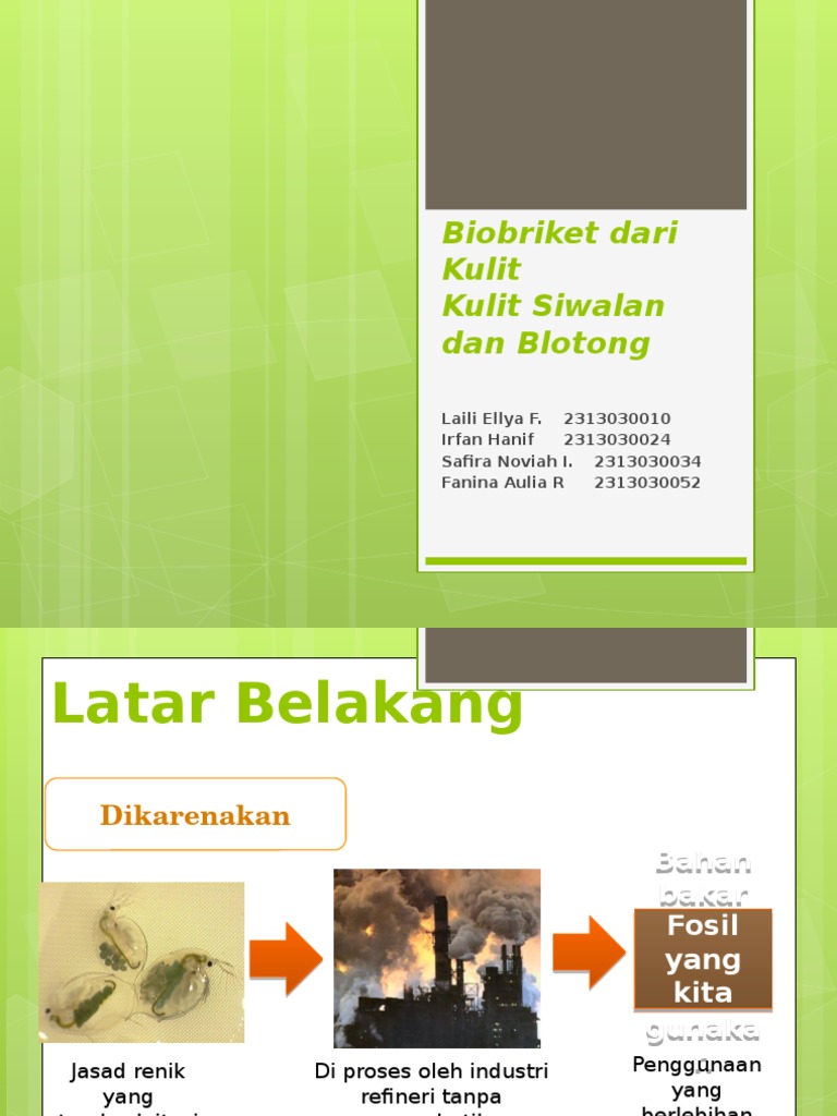 Briket Blotong Siwalan | PDF | Teknologi & Rekayasa
