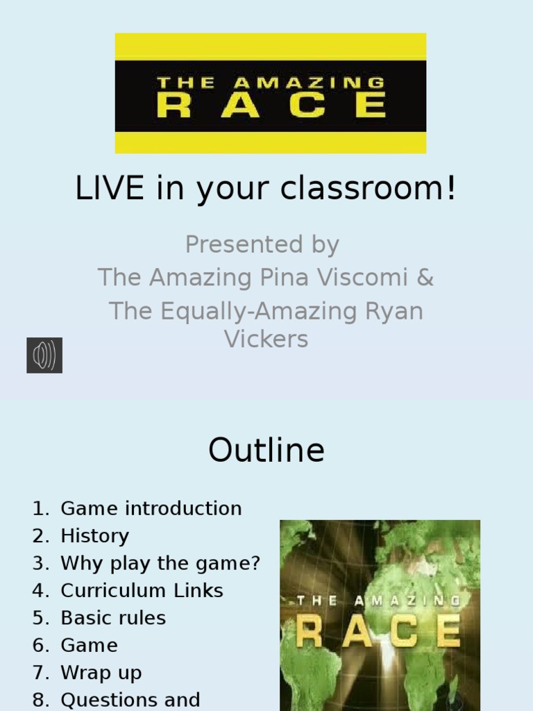 Amazing Race Powerpoint | PDF | The Amazing Race | Differentiated ...