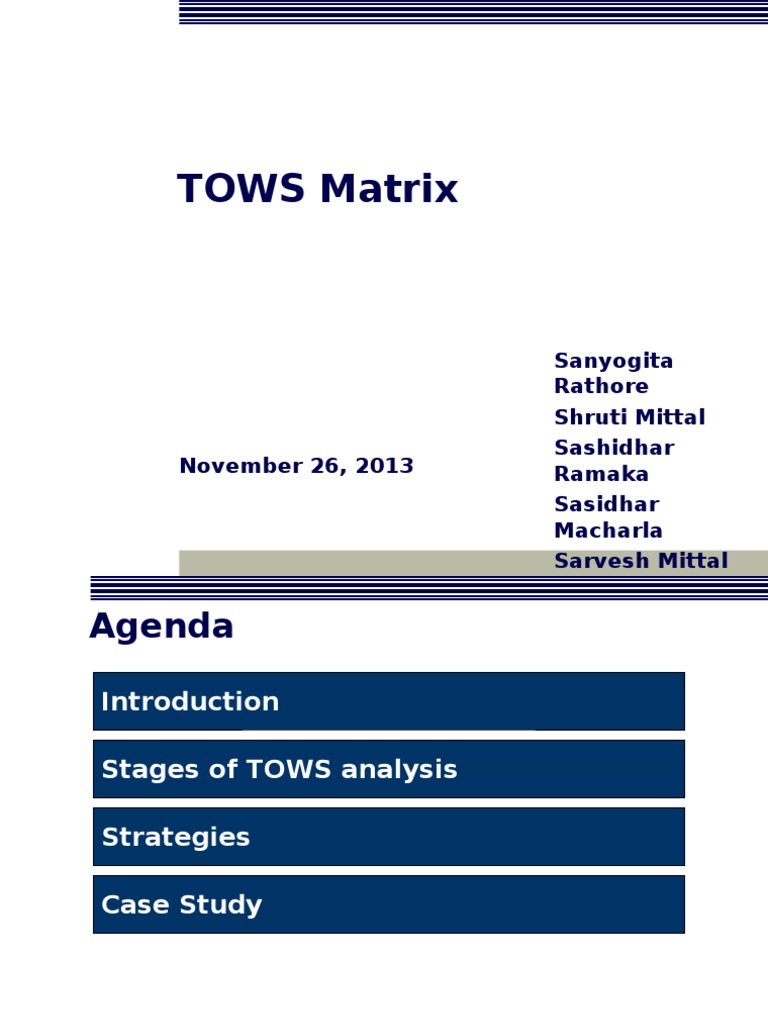 TOWS Matrix - V3.0 | PDF | Strategic Management | Business