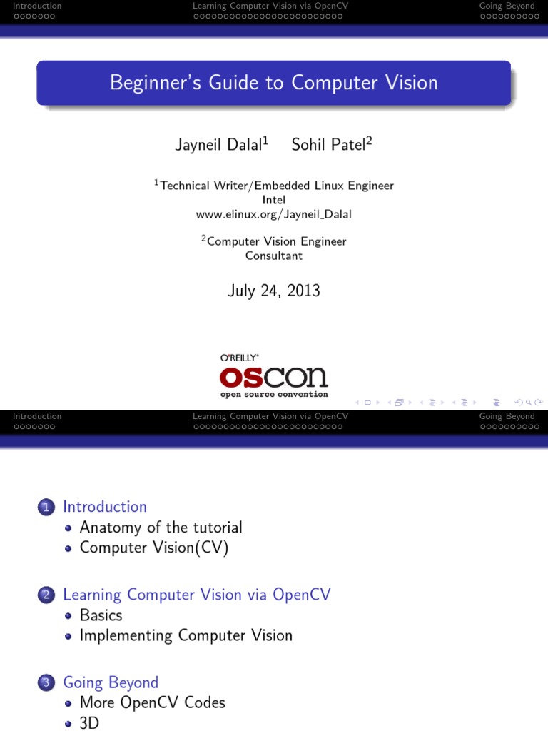 Beginner - S Guide To Computer Vision Presentation | PDF | Cross ...