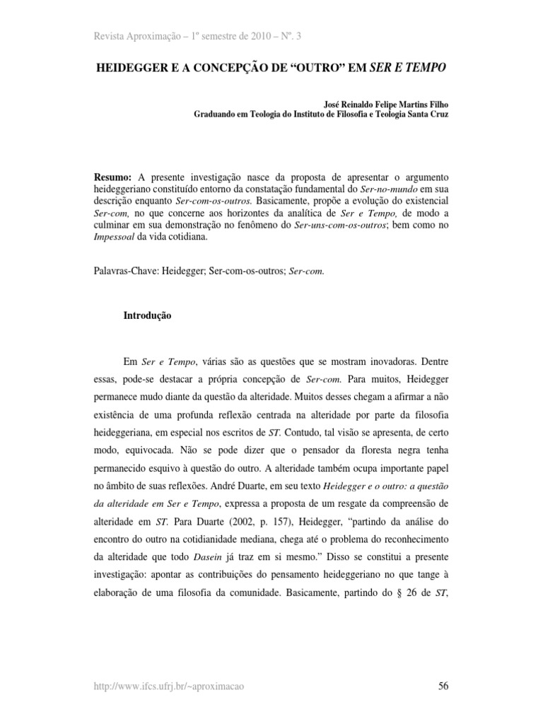 Heidegger e A Concepção de Heidegger e A Concepção de