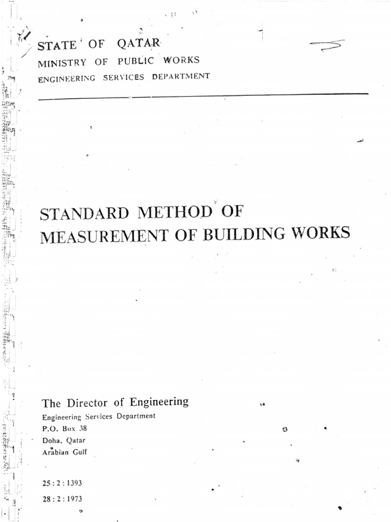 Standard Measurement for Building Works | PDF | Deep Foundation | Carpentry