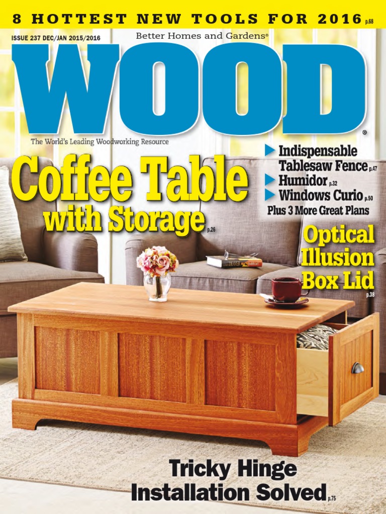 WOOD Magazine 2015-12-2016-01 | PDF | Woodworking | Industrial Processes