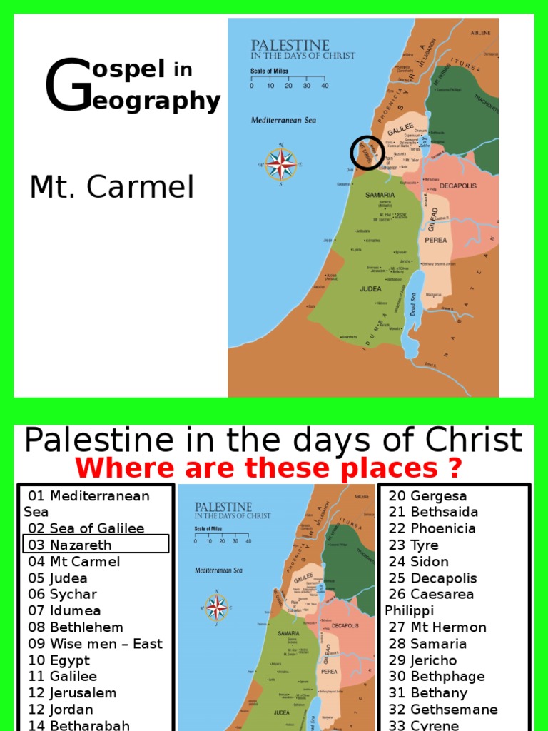 Mt. Carmel: Biblical Geography Overview | PDF