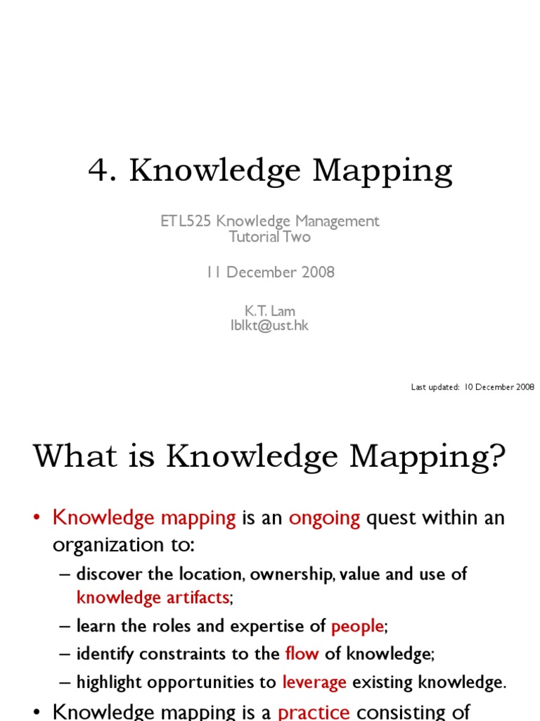 4 Knowledge Mapping | PDF | Knowledge Management | Knowledge