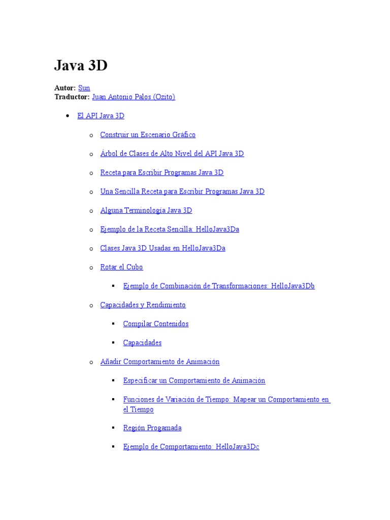 Java 3D | PDF | Java (lenguaje de programación) | Color