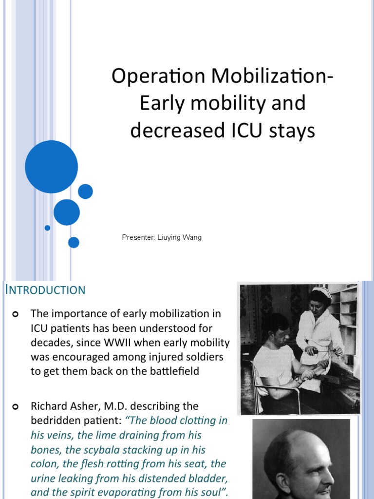 Ebp Powerpoint Early Mobilization | PDF | Intensive Care Unit ...