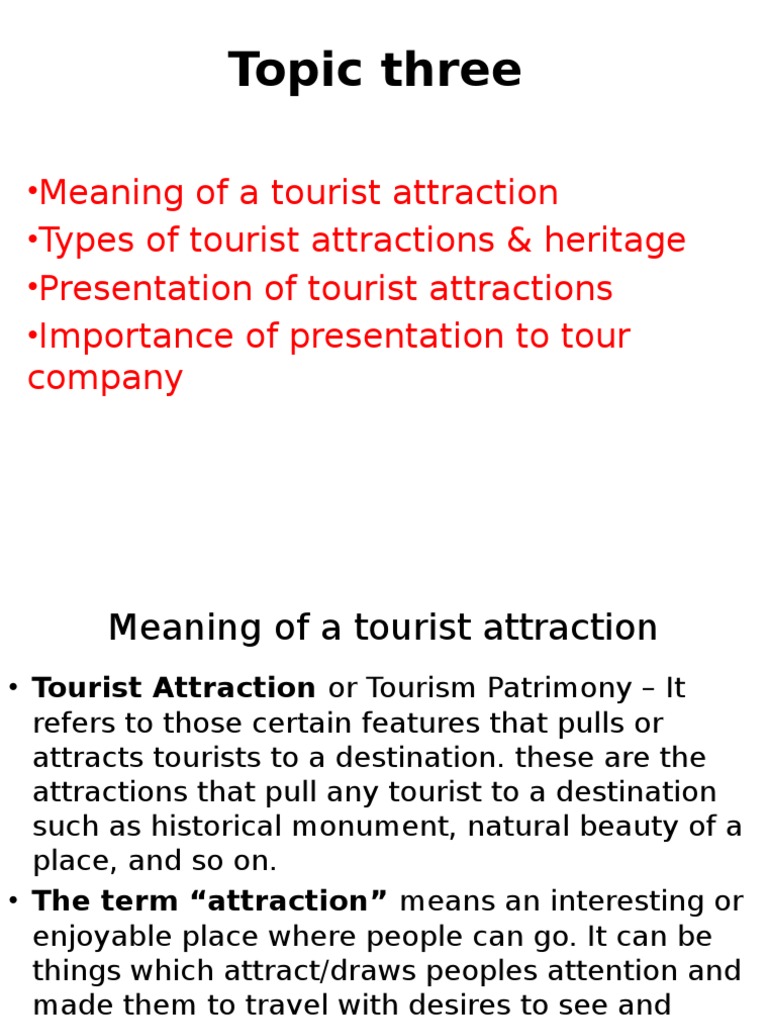 Presentation of Tourist Attractions | Cultural Heritage | Tourism