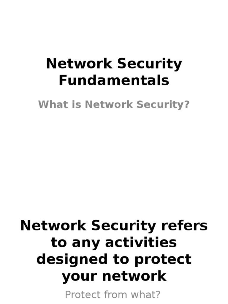 Network Security Fundamentals | PDF | Classified Information | Computer ...