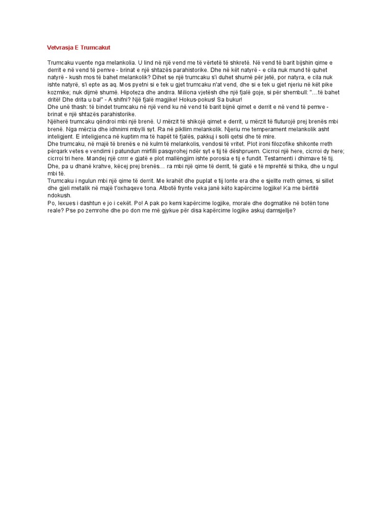 Vetvrasja E Trumcakut | PDF