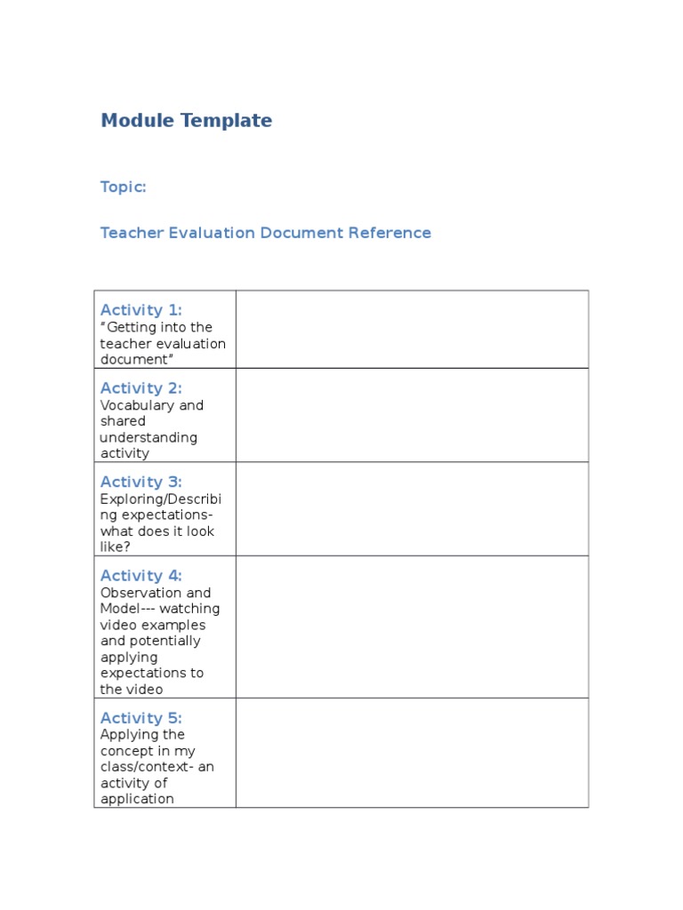 Module Template | PDF