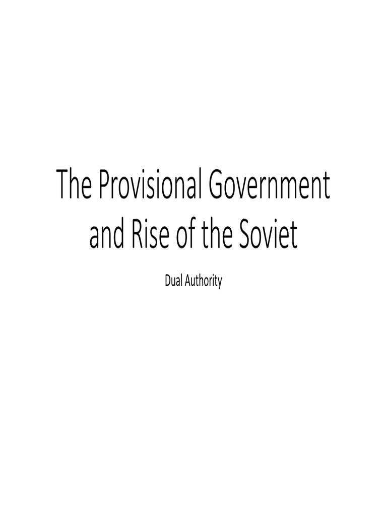 Provisional Govt & Soviet 1917 Power Struggle | PDF | Communist ...