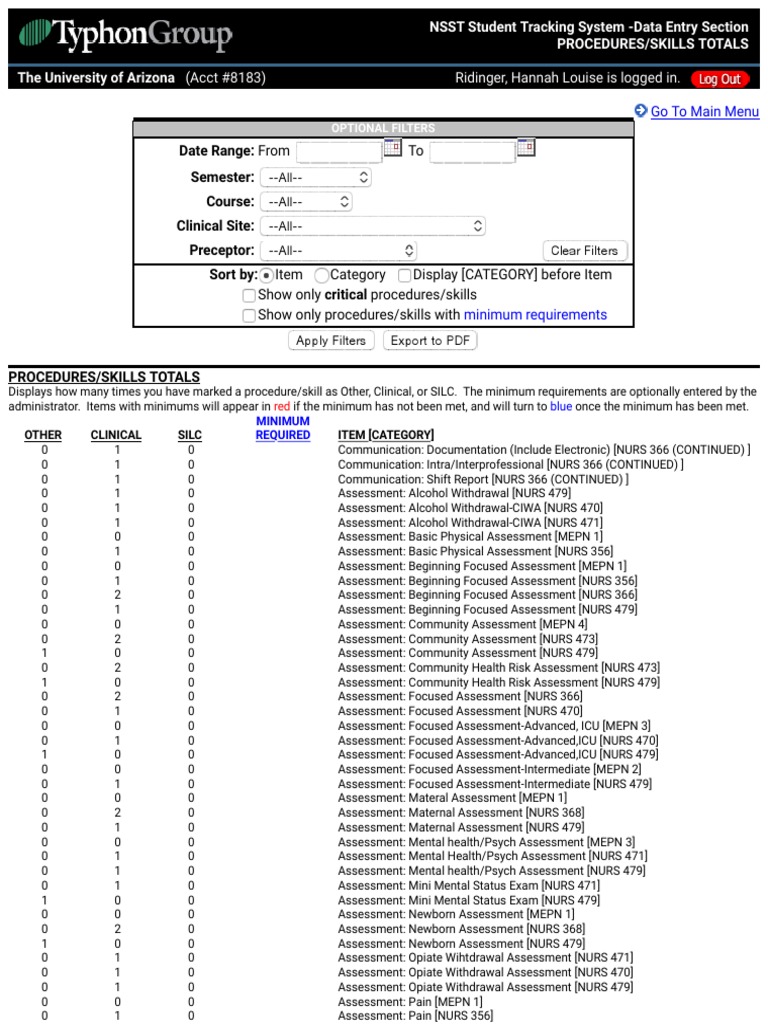 Typhon Group NSST Student Tracking System Data Entry | PDF | Wound | Intravenous Therapy