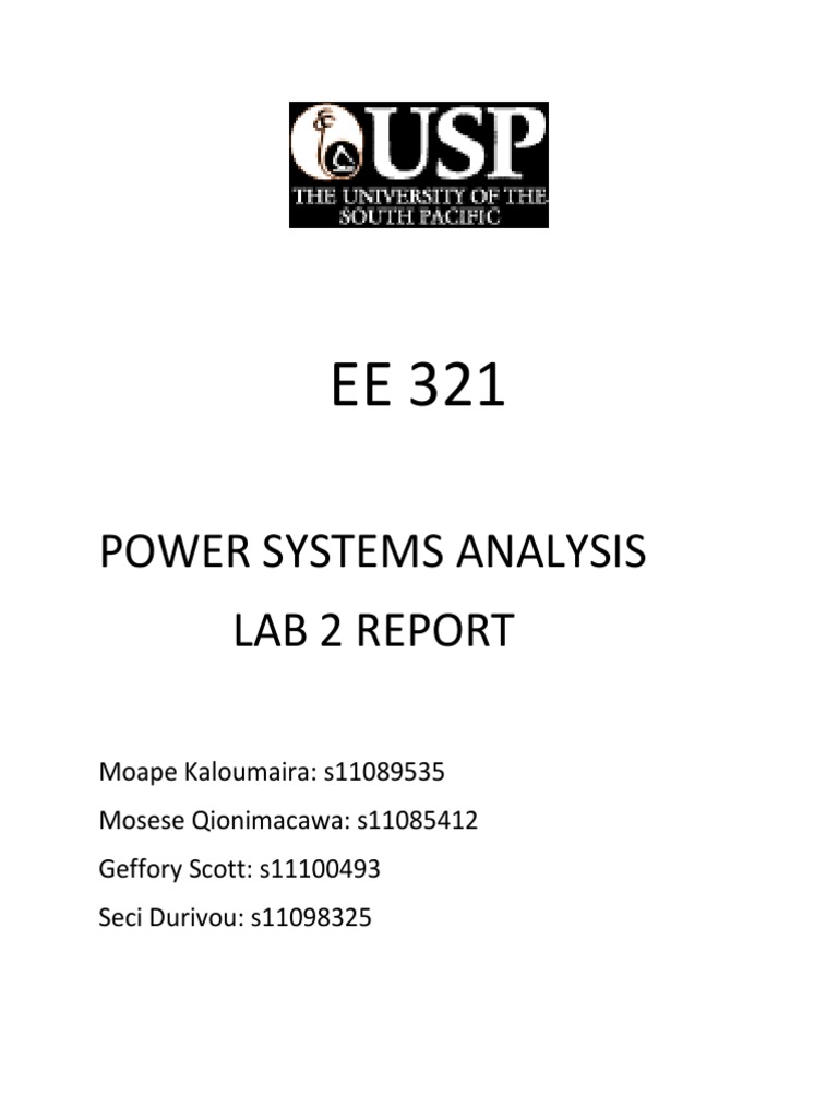 Power Systems Analysis Lab 2 Report | PDF | Direct Current | Power Supply