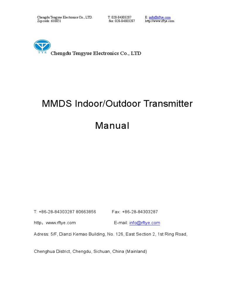 MMDS Transmisor | PDF | Transmitter | Electronics