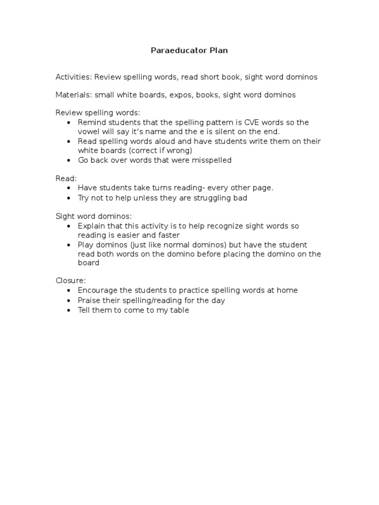 Para Plan | PDF