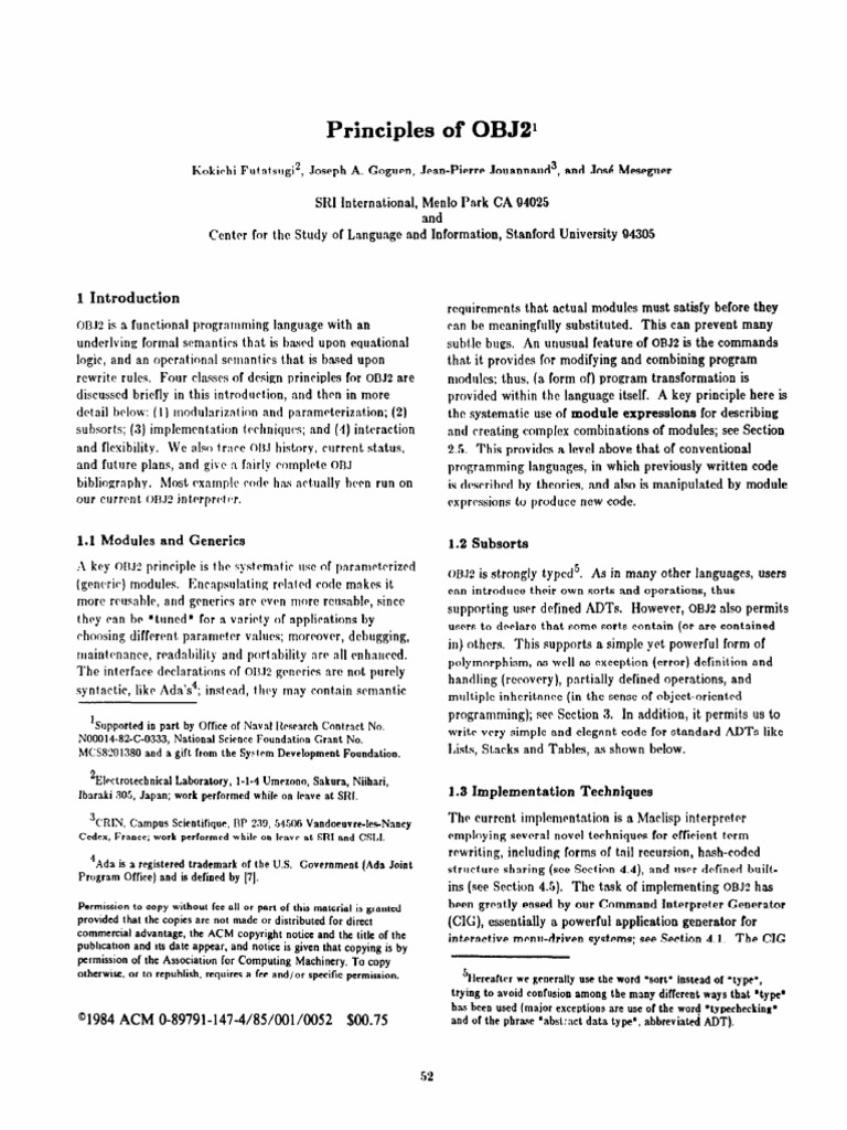 Principles of OBJ-2 | PDF | Parsing | Parameter (Computer Programming)