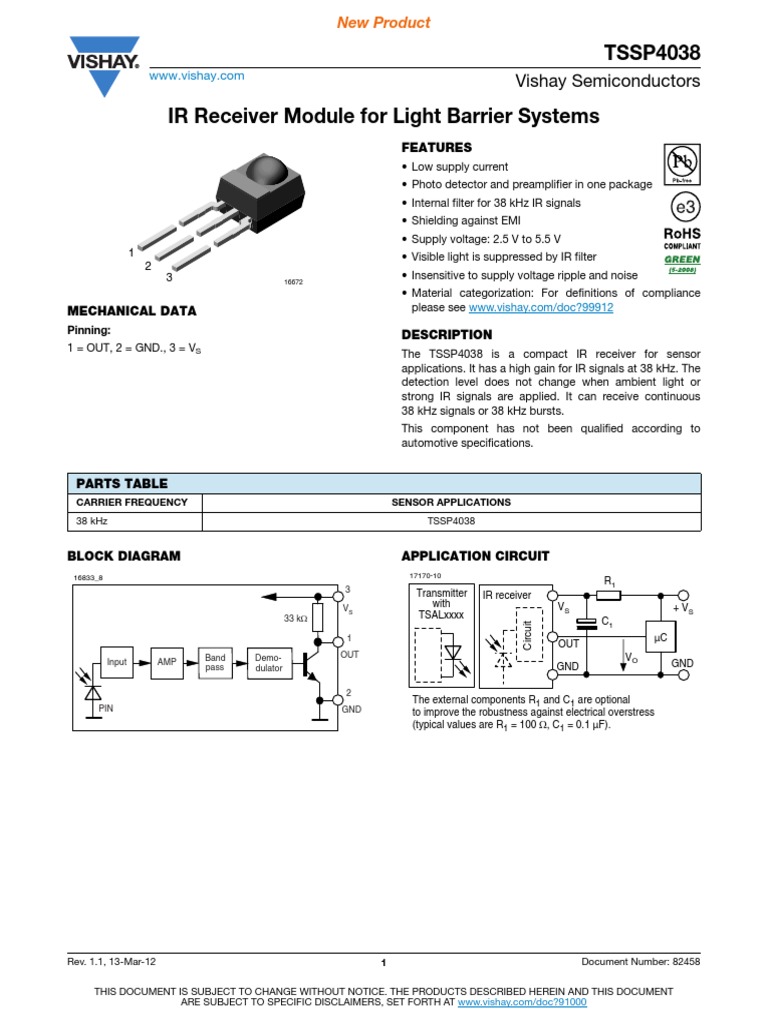 tssp4038 | Electrical Engineering | Electromagnetism
