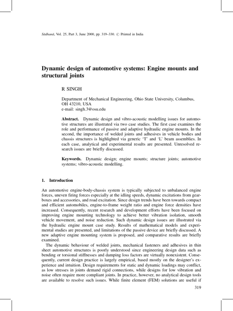 Automotive System Dynamics | PDF | Resonance | Normal Mode