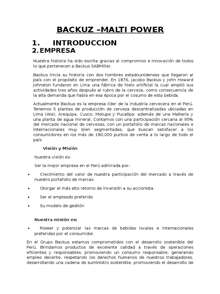 Maltin Power: Bebida Energizante Sin Alcohol | PDF | Business | Bebidas