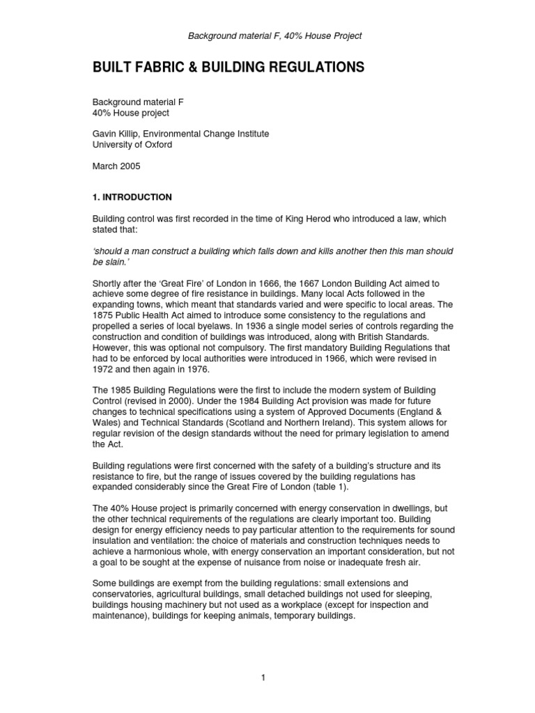 Building Regulations & Energy Conservation | PDF | Building Insulation ...